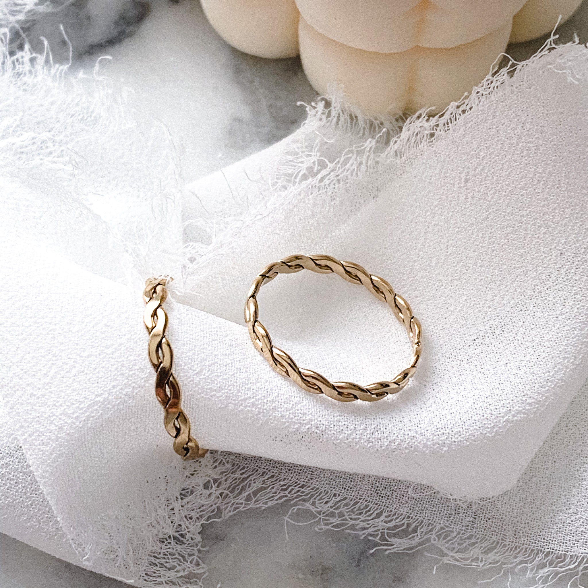 Braided Rope Stacking Ring in Gold – House of Danaus